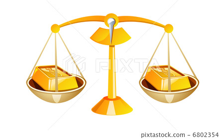 vector icon gold and scale-插圖素材 [6802354] - PIXTA圖庫