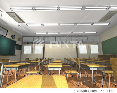 Classroom (corridor side 1) - Stock Illustration [6807178] - PIXTA