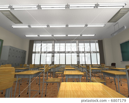 Classroom (window side 1) - Stock Illustration [6807179] - PIXTA