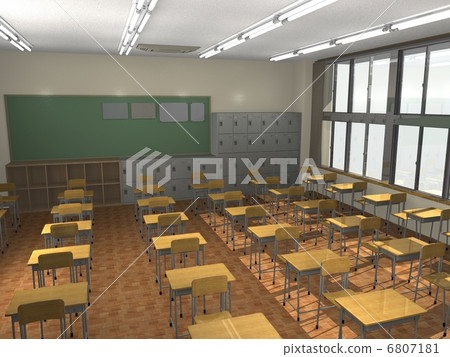 Classroom (back 2) - Stock Illustration [6807181] - PIXTA
