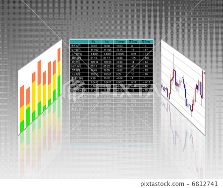 Exchange rate and graph - Stock Illustration [6812741] - PIXTA