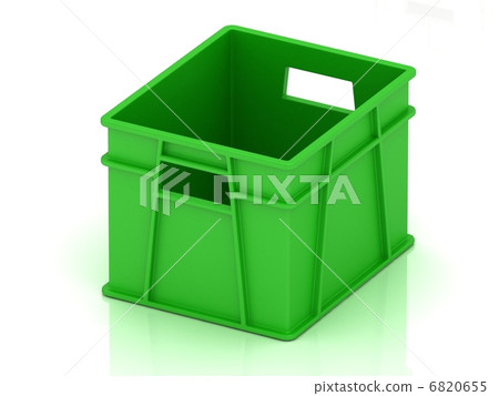 Green plastic box for vegetables and fruits - Stock Illustration ...