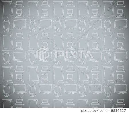 Grey background with electronics - Stock Illustration [6836827] - PIXTA