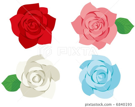 Four illustrations of roses - Stock Illustration [6840193] - PIXTA