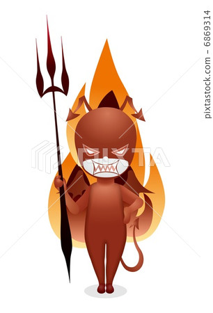 Small devil illustration - Stock Illustration [6869314] - PIXTA