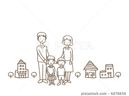 Parent-child drawing - Stock Illustration [6876656] - PIXTA