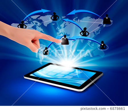 Modern communication technology illustration... - Stock Illustration ...