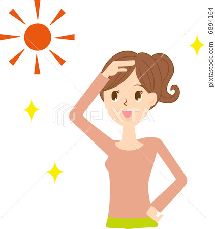 Sun and women - Stock Illustration [6894164] - PIXTA