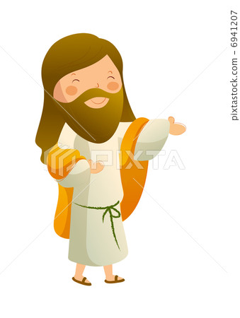 Side view of Jesus Christ smiling - Stock Illustration [6941207] - PIXTA