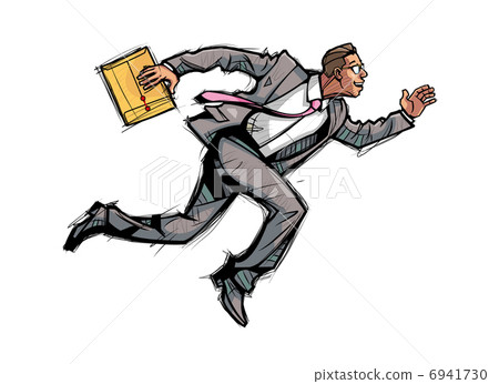 Side view of man running - Stock Illustration [6941730] - PIXTA