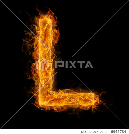 Flame alphabet L - Stock Illustration [6943784] - PIXTA