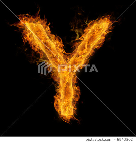 Flame alphabet Y - Stock Illustration [6943802] - PIXTA