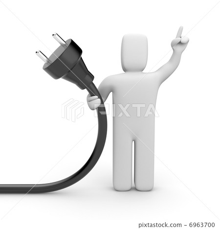 Person hold cable. Gives tips - Stock Illustration [6963700] - PIXTA