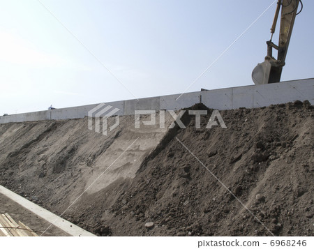River embankment construction site - Stock Photo [6968246] - PIXTA