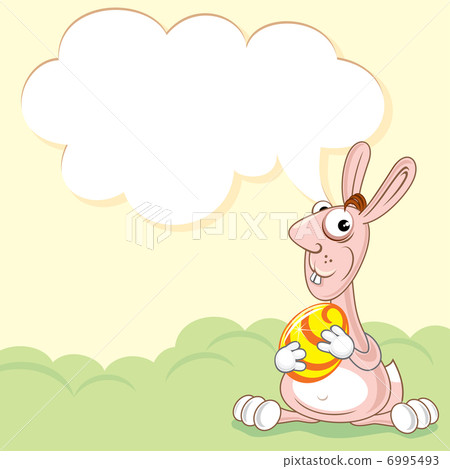 Funny Pink Rabbit - Stock Illustration [6995493] - PIXTA