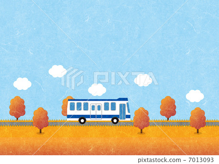 Fall bus - Stock Illustration [7013093] - PIXTA