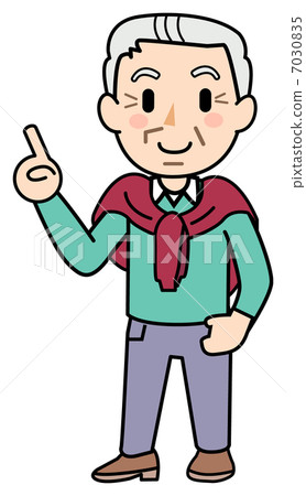 Old Man - Point - Stock Illustration [7030835] - PIXTA