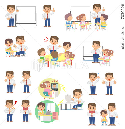 Learning cram school · set - Stock Illustration [7030906] - PIXTA