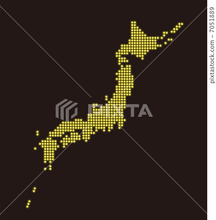 Dot Japan Map - Stock Illustration [7051889] - PIXTA