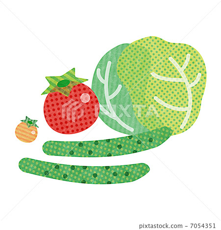 Vegetable set, group, plural, - Stock Illustration [7054351] - PIXTA