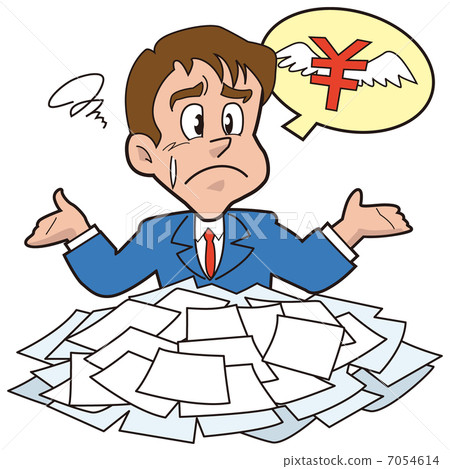 Budget shortage - Stock Illustration [7054614] - PIXTA