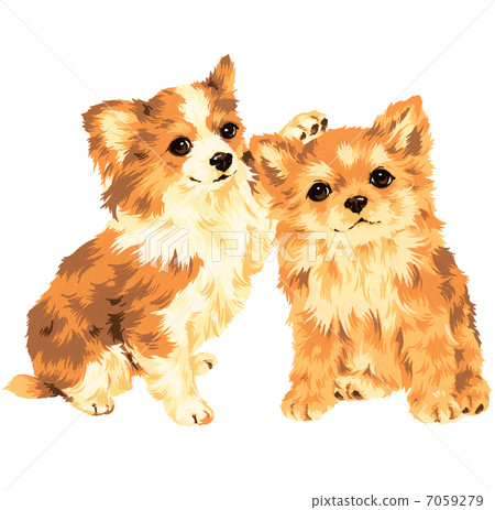 Cute dog 107 - Stock Illustration [7059279] - PIXTA