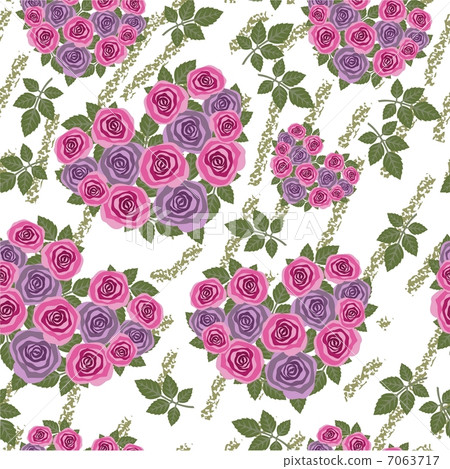 Seamless grunge flower heart texture 530 - Stock Illustration [7063717 ...