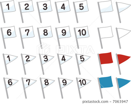 Flag with numbers written - Stock Illustration [7063947] - PIXTA