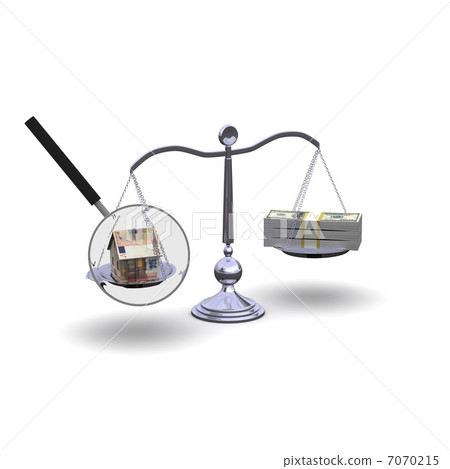 Three-dimensional scale - Stock Illustration [7070215] - PIXTA
