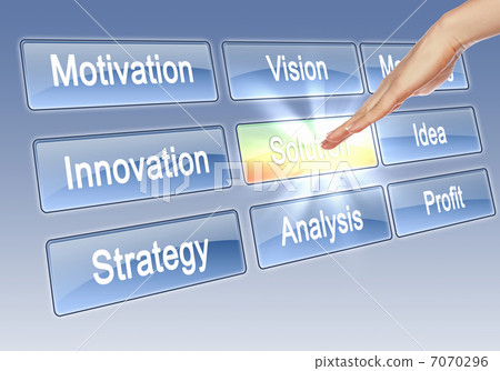 Digital display with business words - Stock Illustration [7070296] - PIXTA