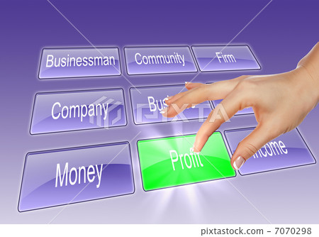 Digital display with business words - Stock Illustration [7070298] - PIXTA