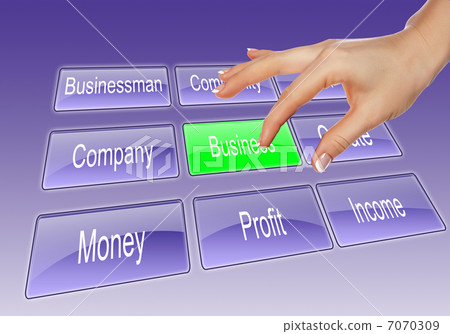 Digital display with business words - Stock Illustration [7070309] - PIXTA