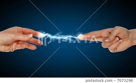 Human hands in contact - Stock Illustration [7073296] - PIXTA