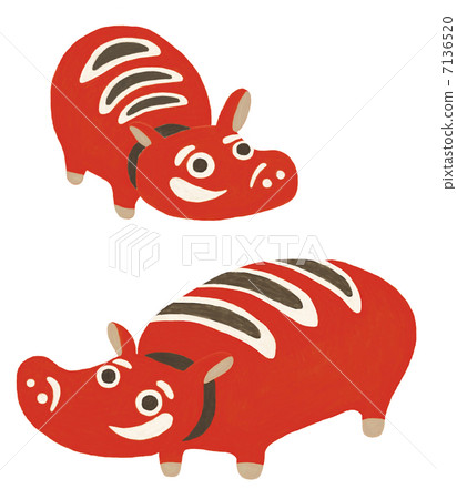 Akabeko - Stock Illustration [7136520] - PIXTA