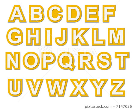 Craft character _ alphabet capital letter _ yellow - Stock Illustration ...