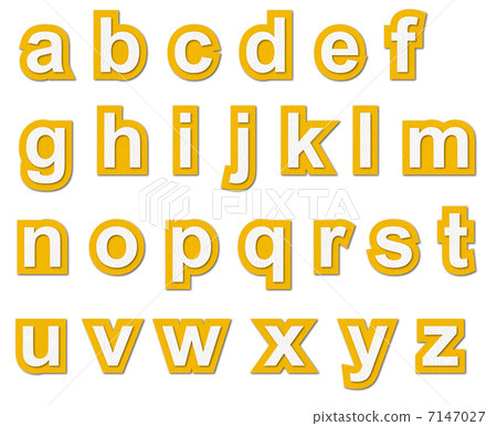 Craft character _ alphabet lower case _ yellow - Stock Illustration ...