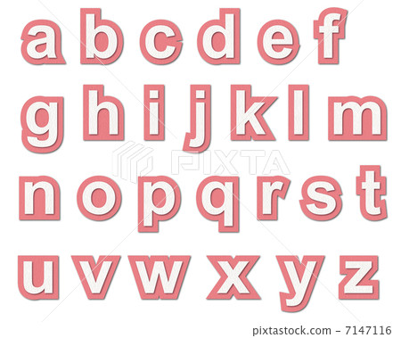Craft character _ alphabet lower case _ pink _... - Stock Illustration ...