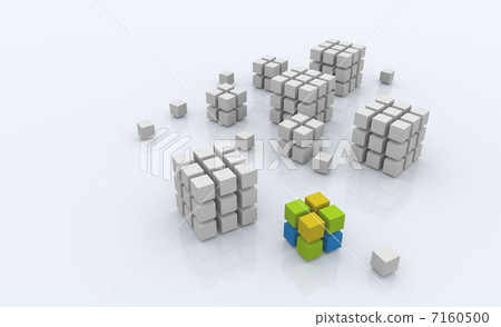 Multiple cube objects - Stock Illustration [7160500] - PIXTA