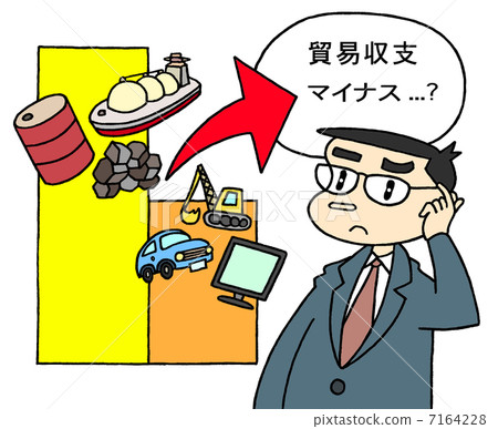 Trade balance deficit - Stock Illustration [7164228] - PIXTA