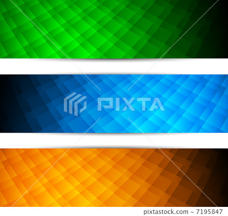 Set of tech banners - Stock Illustration [7195847] - PIXTA