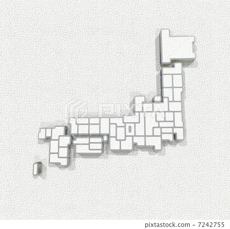 Map of Japan on canvas / background map - Stock Illustration [7242755 ...