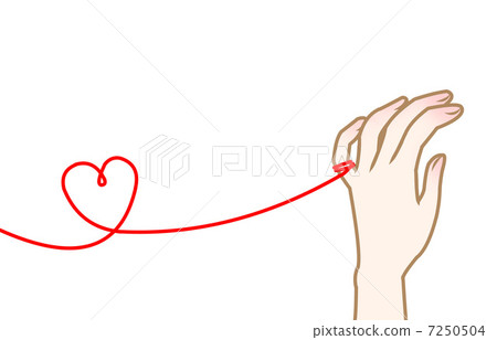 Red string of fate - Stock Illustration [7250504] - PIXTA