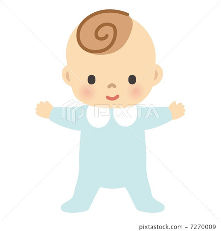 A standing baby - Stock Illustration [7270009] - PIXTA
