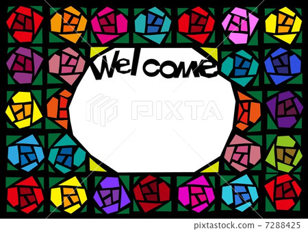 Rose - Stained - Welcome - Stock Illustration [7288425] - PIXTA
