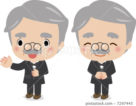 Gracious older butler - Stock Illustration [7297445] - PIXTA