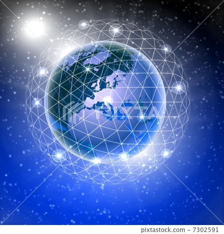 Earth and the communication - Stock Illustration [7302591] - PIXTA