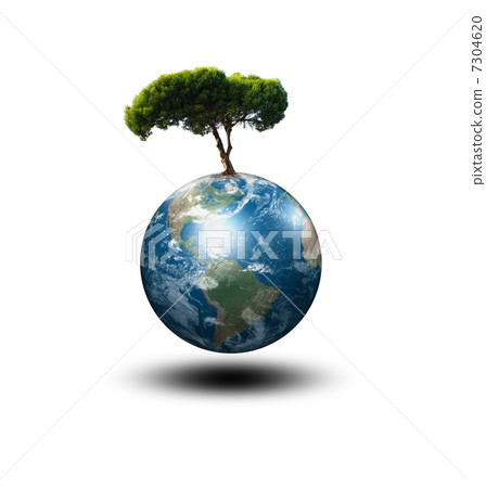 Earth and the tree - Stock Illustration [7304620] - PIXTA