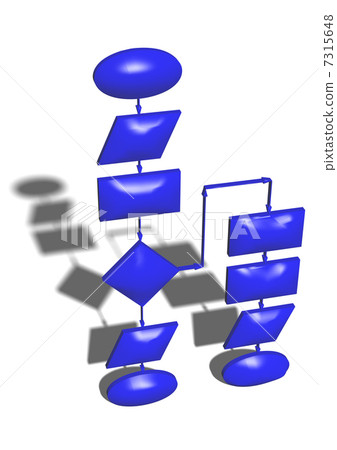 Empty flow chart diagram - Stock Illustration [7315648] - PIXTA