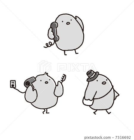 Chick out going out gray - Stock Illustration [7316692] - PIXTA