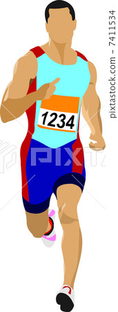Long-distance runner. Short-distance runner.... - Stock Illustration ...
